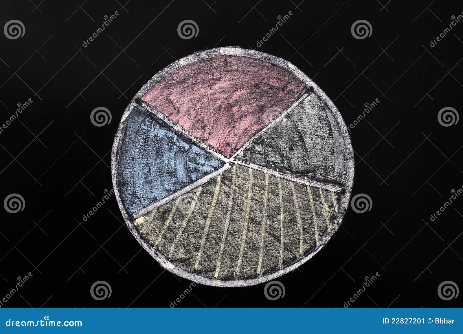 Cake Graph in Four Colorful Pieces Stock Image - Image of board ...