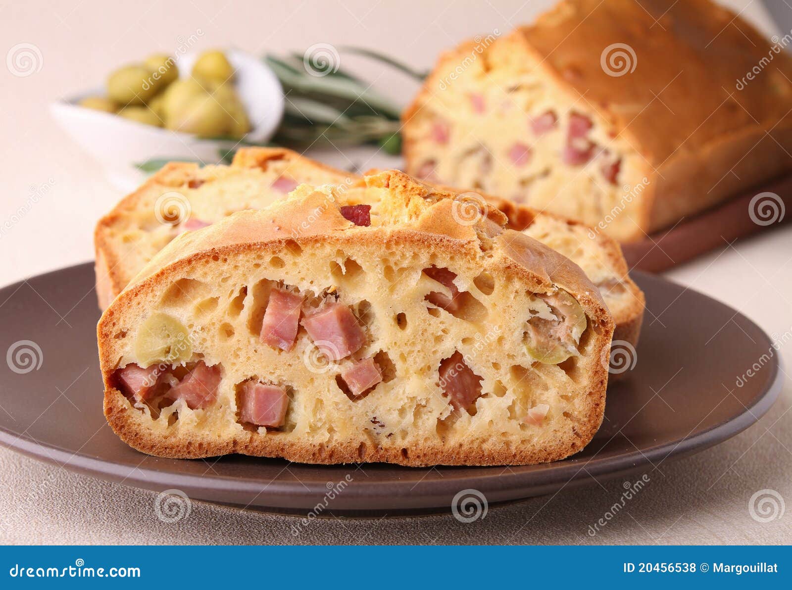 Cake with ham stock photo. Image of cake, appetizer, olives - 20456538