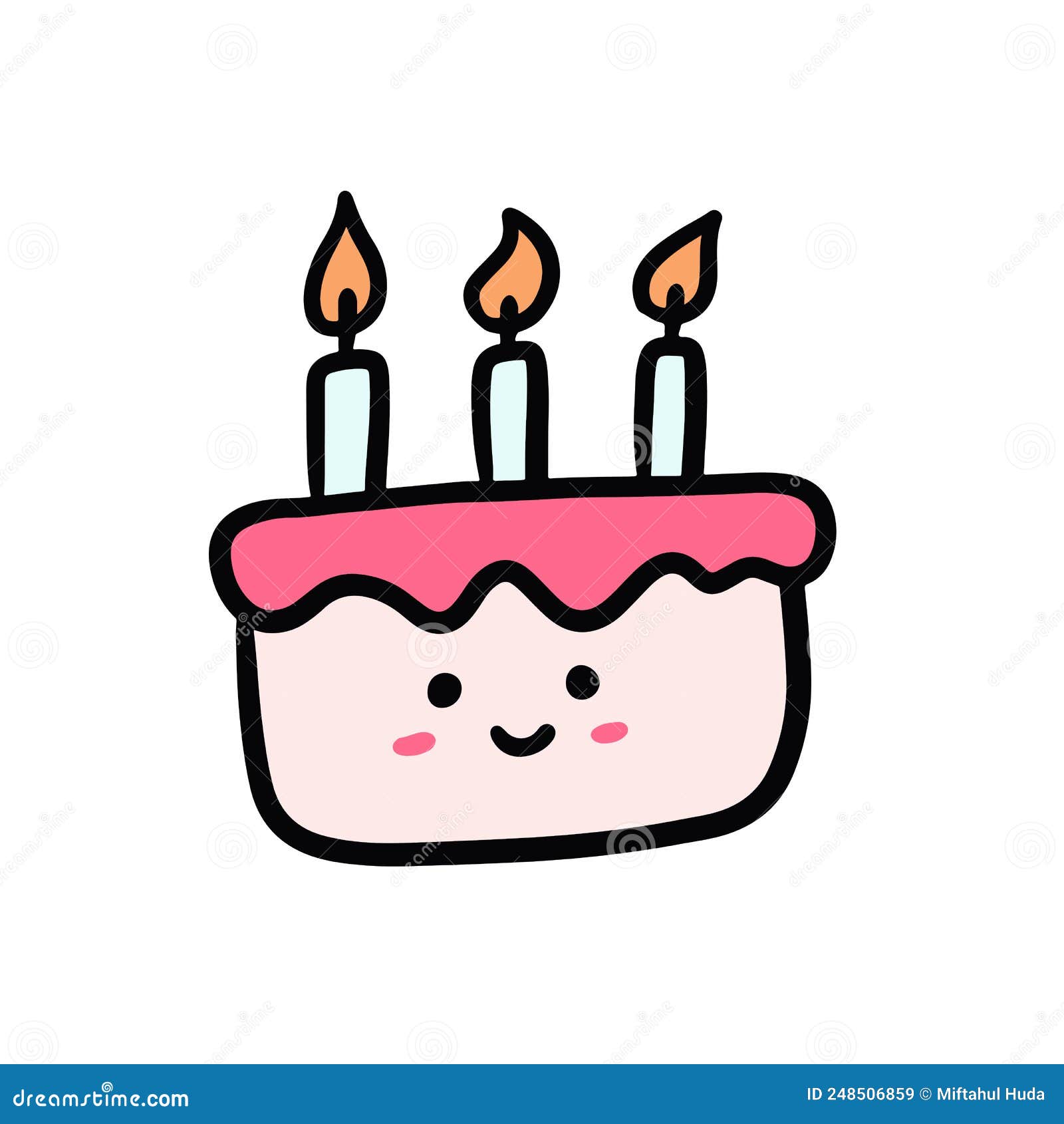 Cake Hand Drawn. Simple and Cute Illustrations in Vector Design Stock ...