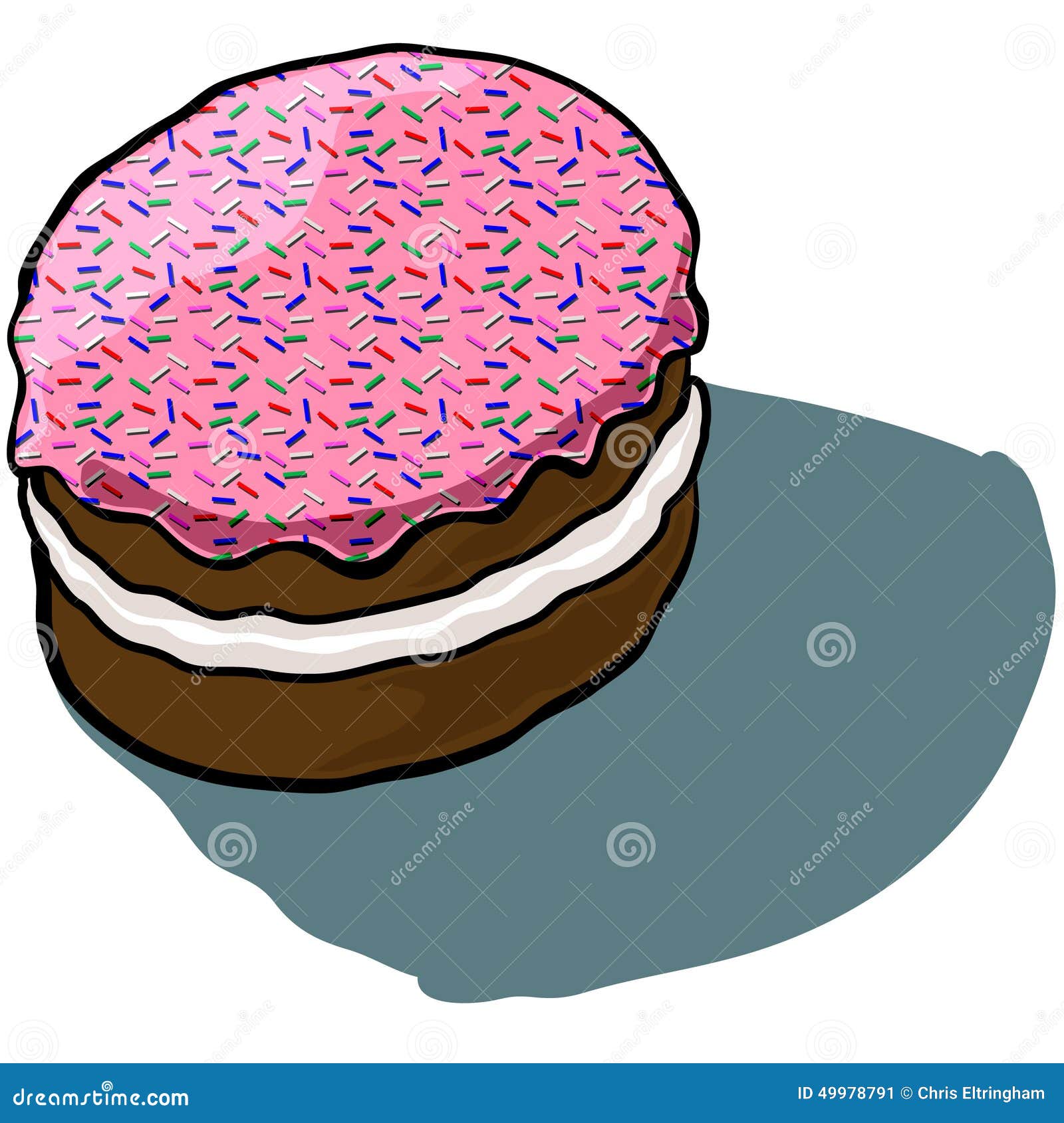 Cake Iced stock vector. Illustration of unusual, delicious - 49978791
