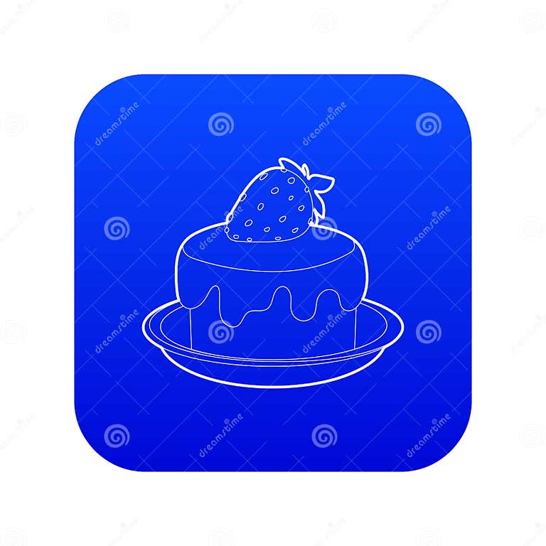 Cake icon blue vector stock vector. Illustration of pastry - 154728663