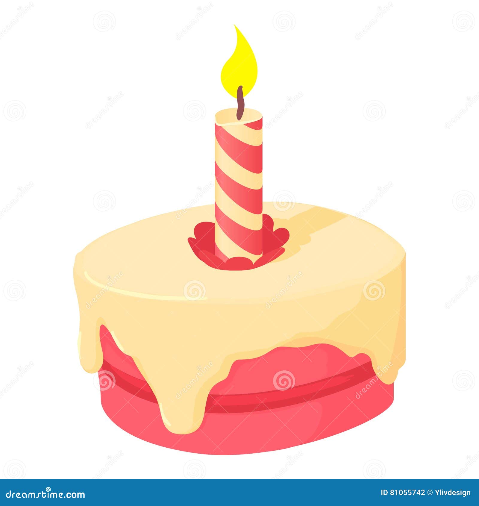Cake icon, cartoon style stock vector. Illustration of celebrate - 81055742