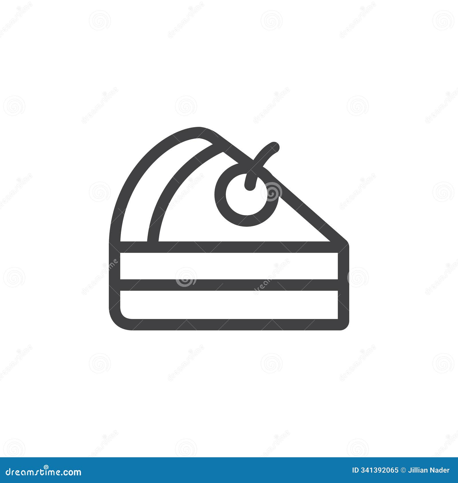 Cake Icon Simple Outline Vector Logo Stock Vector - Illustration of ...