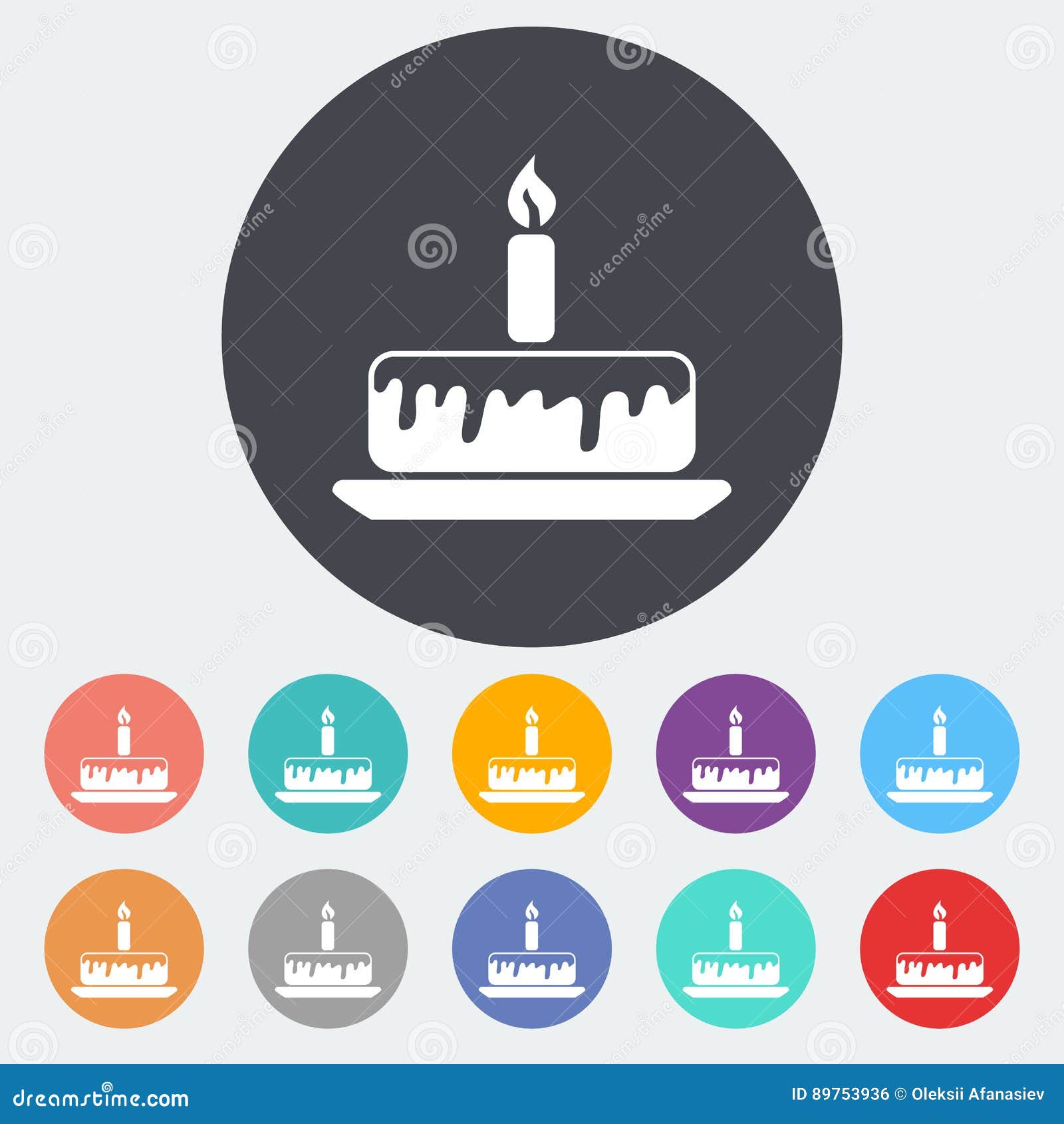 Cake icon stock vector. Illustration of internet, imagery - 89753936