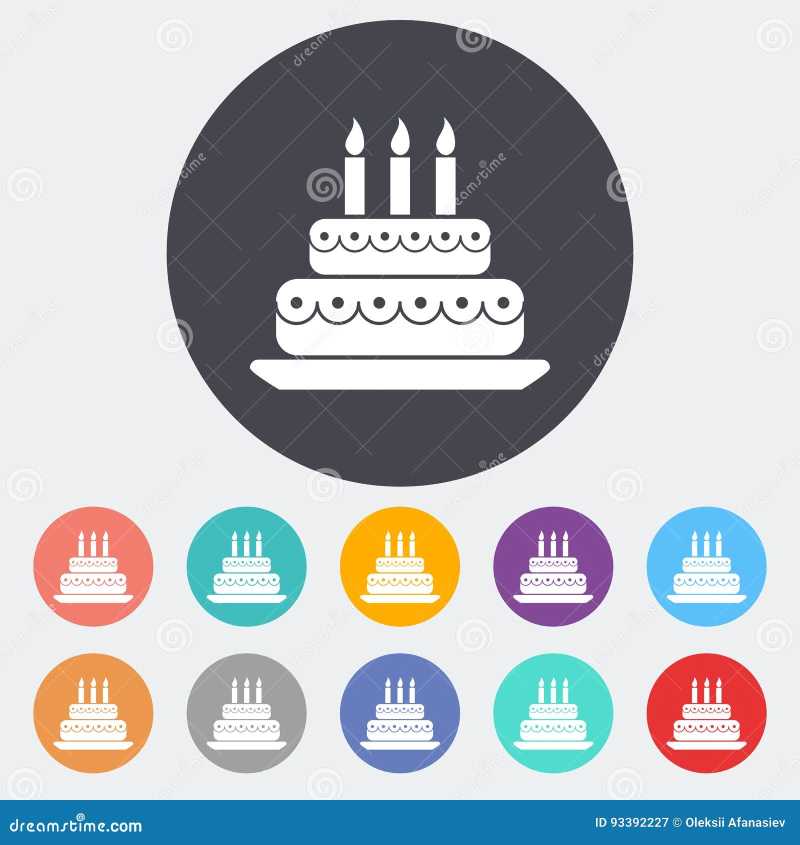 Cake icon stock vector. Illustration of imagery, eating - 93392227