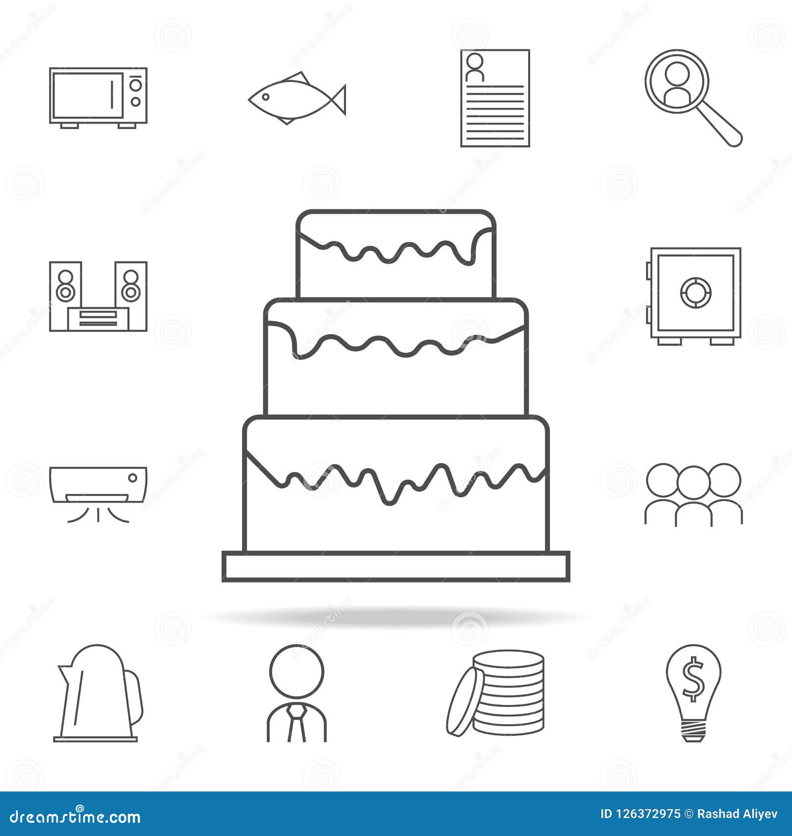 Cake Icon. Web Icons Universal Set for Web and Mobile Stock ...