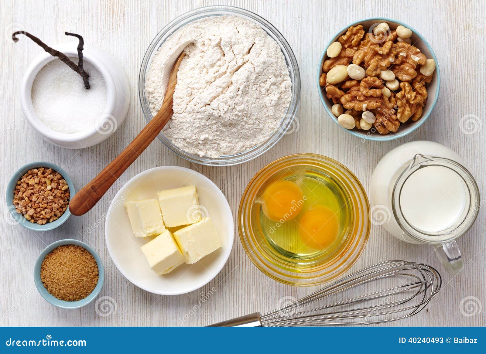 Cake ingredients stock image. Image of pastry, biscuit - 40240493