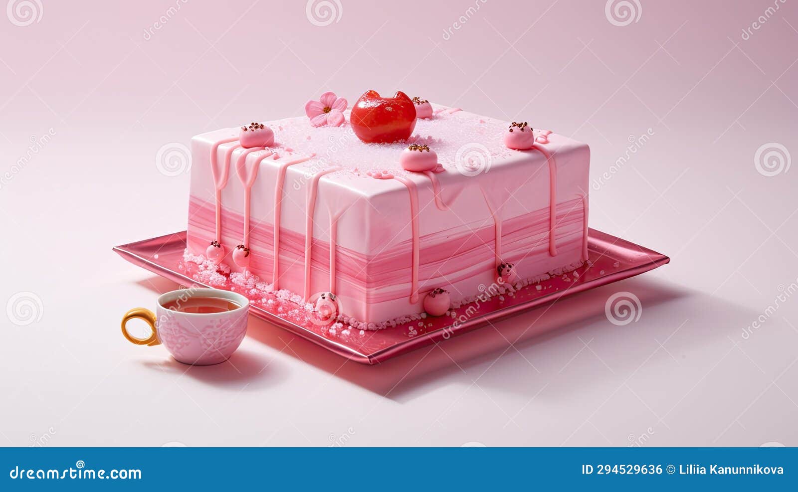 A Cake in Innovative Packaging, Showcased Inside a Robust Pink Box ...