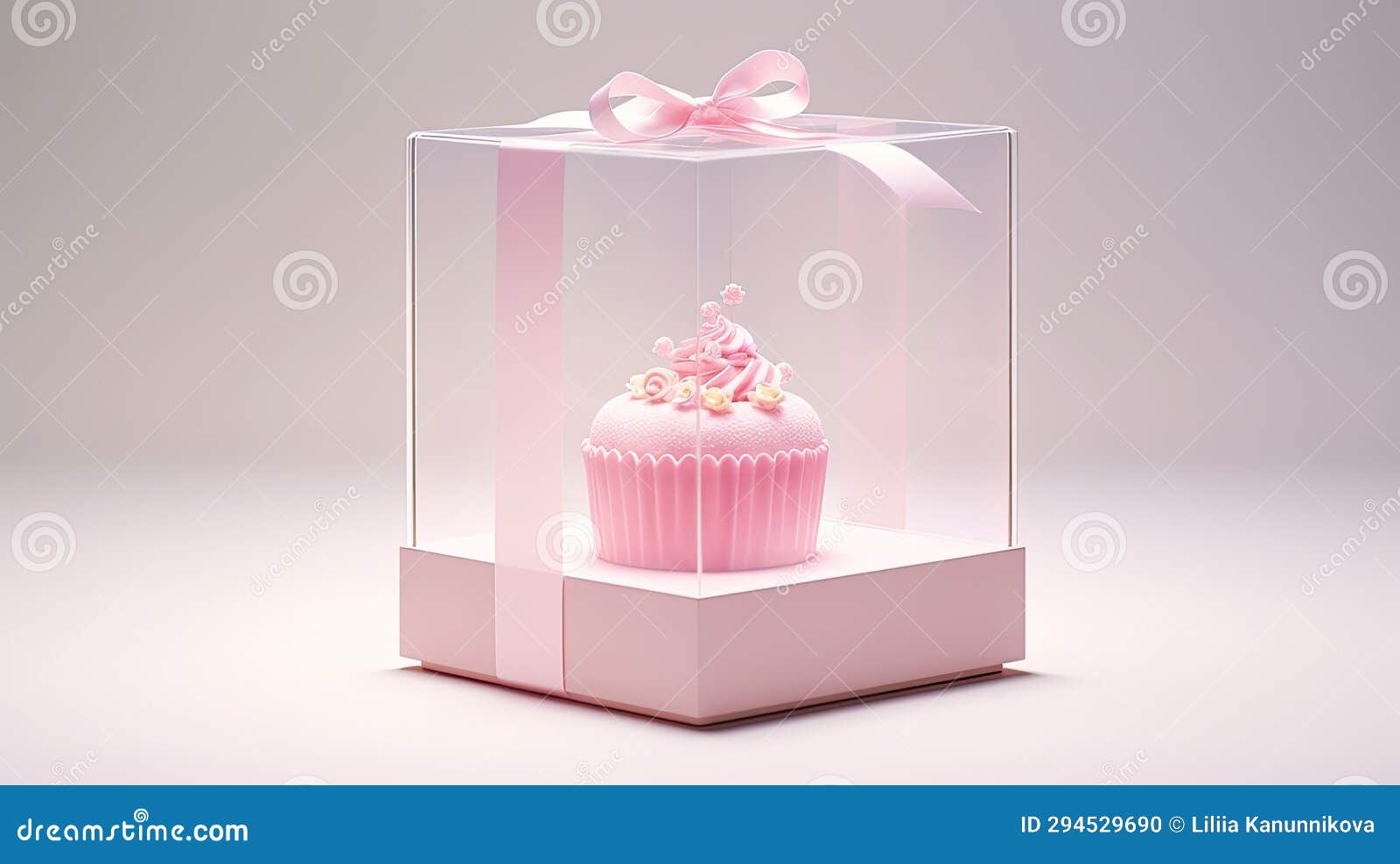 A Cake in Innovative Packaging, Showcased Inside a Robust Pink Box ...
