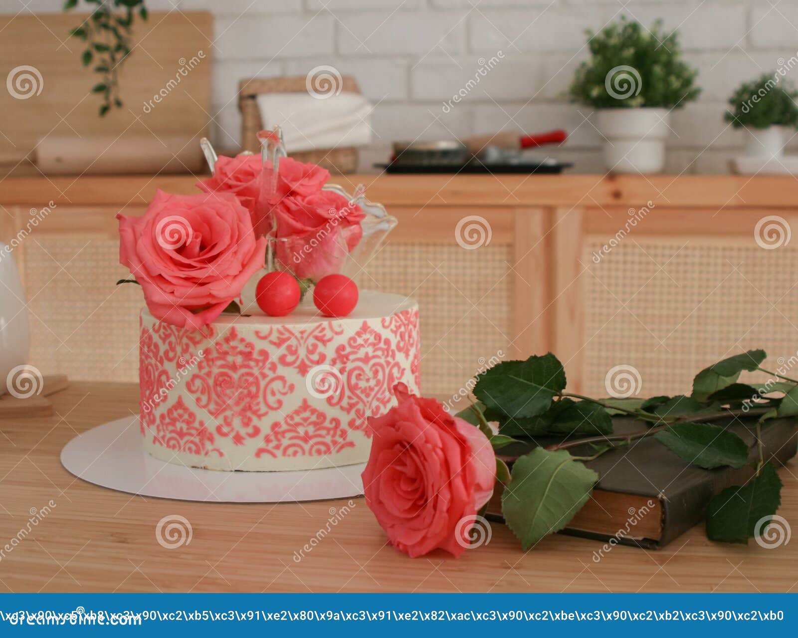 Cake in the kitchen stock photo. Image of kichen, centrepiece - 235290842