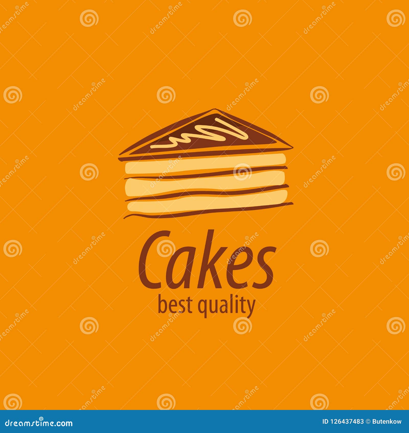 Vector cake logo stock vector. Illustration of celebration - 126437483