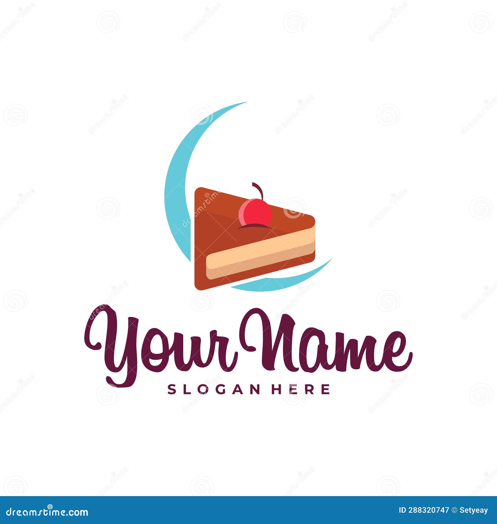 Cake Logo Design Vector. Icon Symbol Stock Vector - Illustration of ...