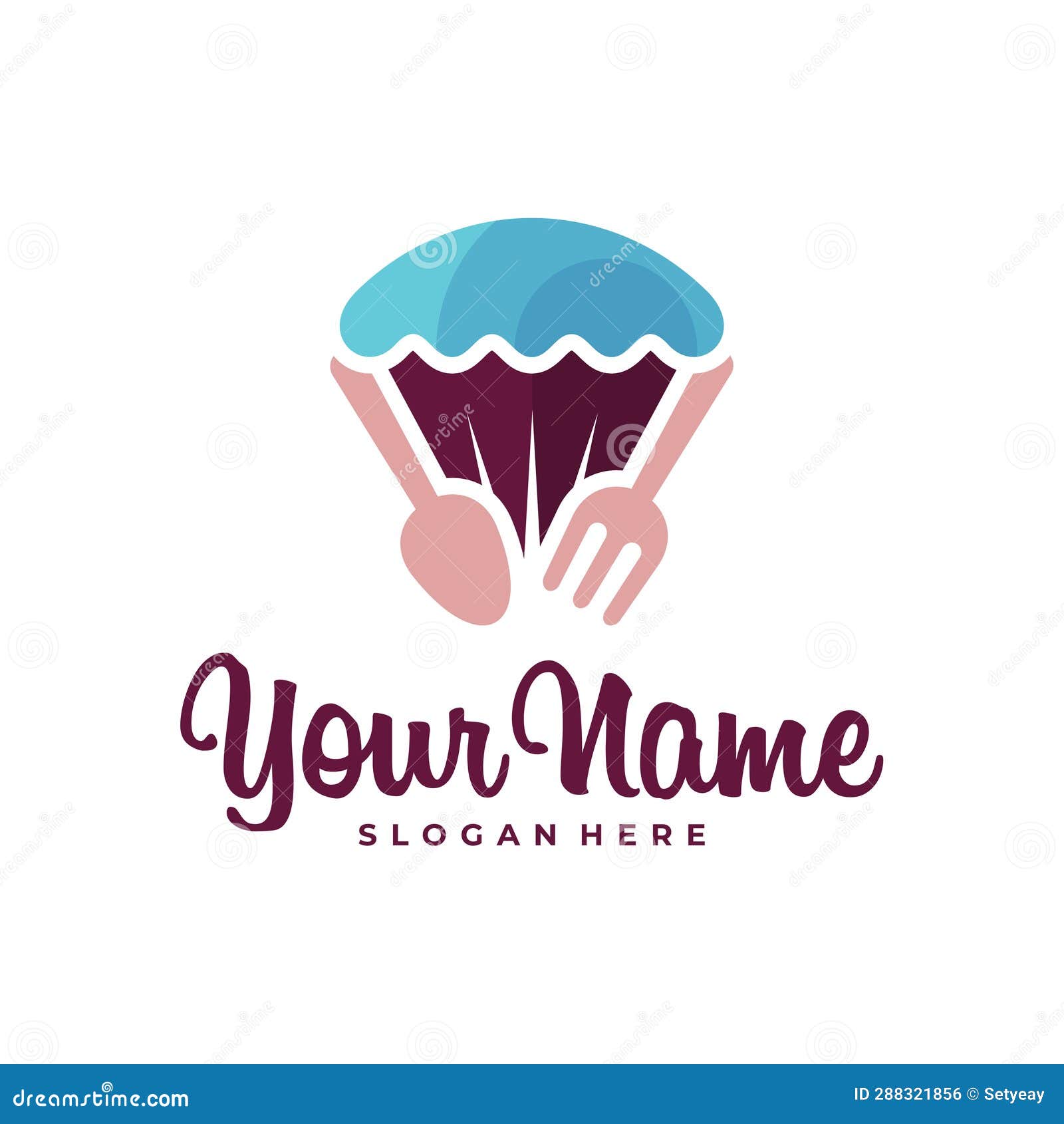 Cake Logo Design Vector. Icon Symbol Stock Vector - Illustration of ...