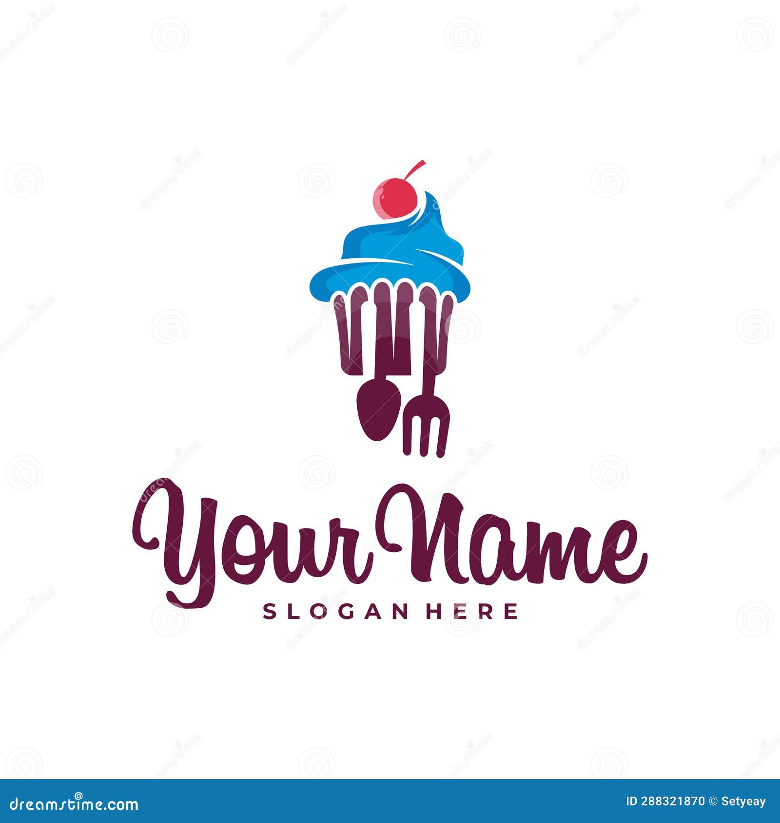 Cake Logo Design Vector. Icon Symbol Stock Vector - Illustration of ...