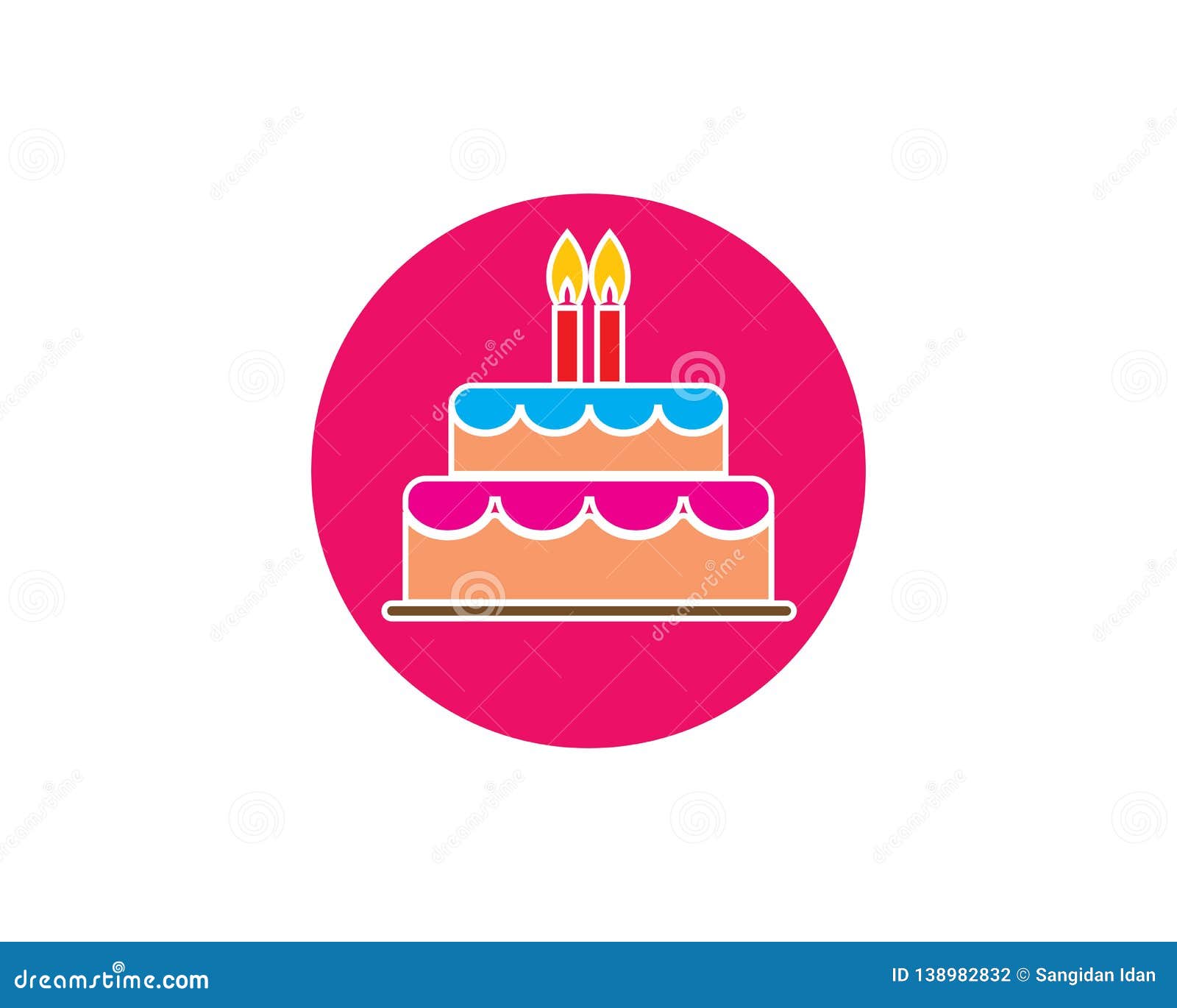 Cake Logo Vector Ilustration Stock Vector - Illustration of concept ...