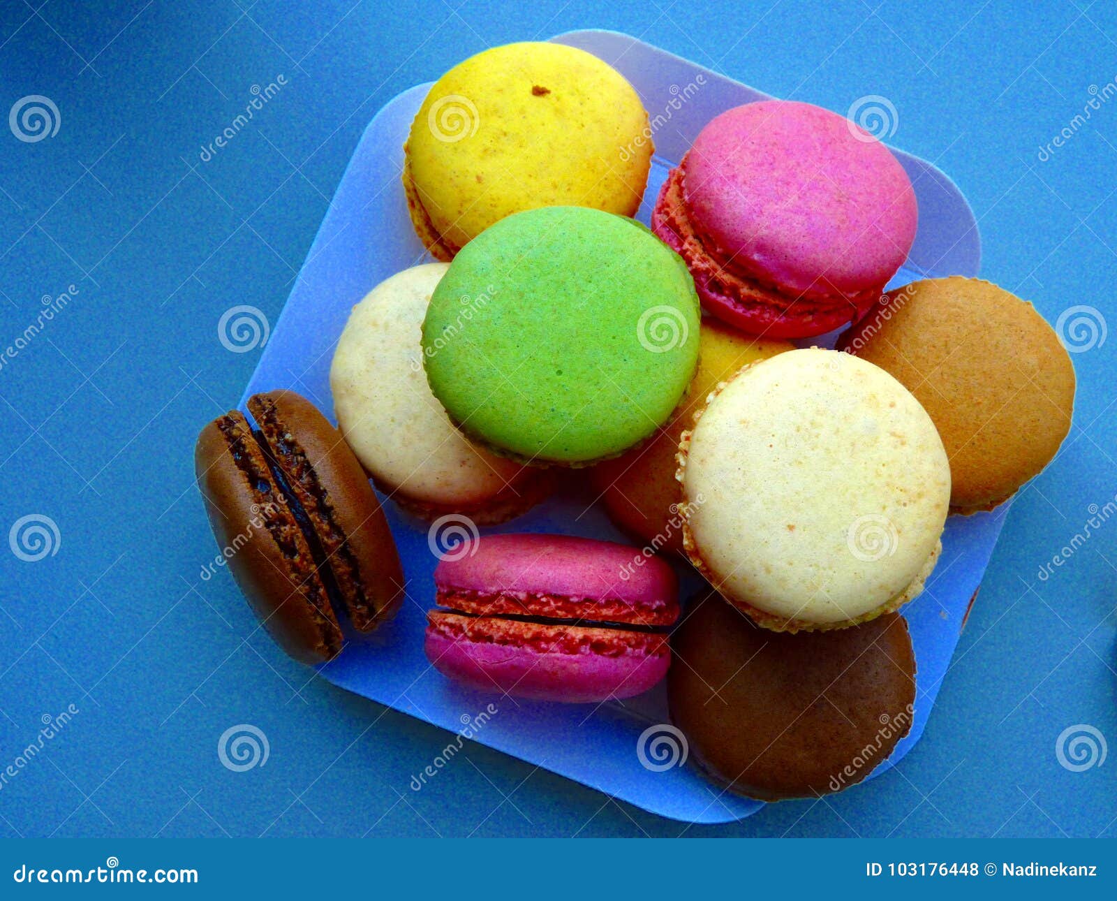 Cake Macaron of Makaron Verschillende Types En Kleuren Stock Foto ...