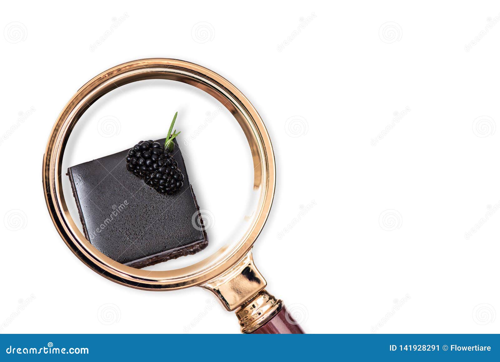 Cake in the Magnifying Glass Stock Image - Image of bakery, request ...