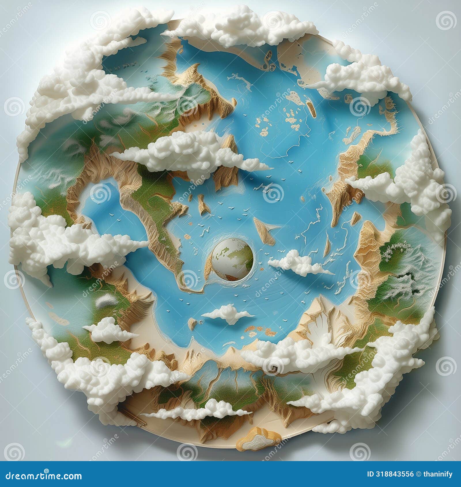 Cake with a Map of the World on it, Hallelujah Mountains Visual Design ...