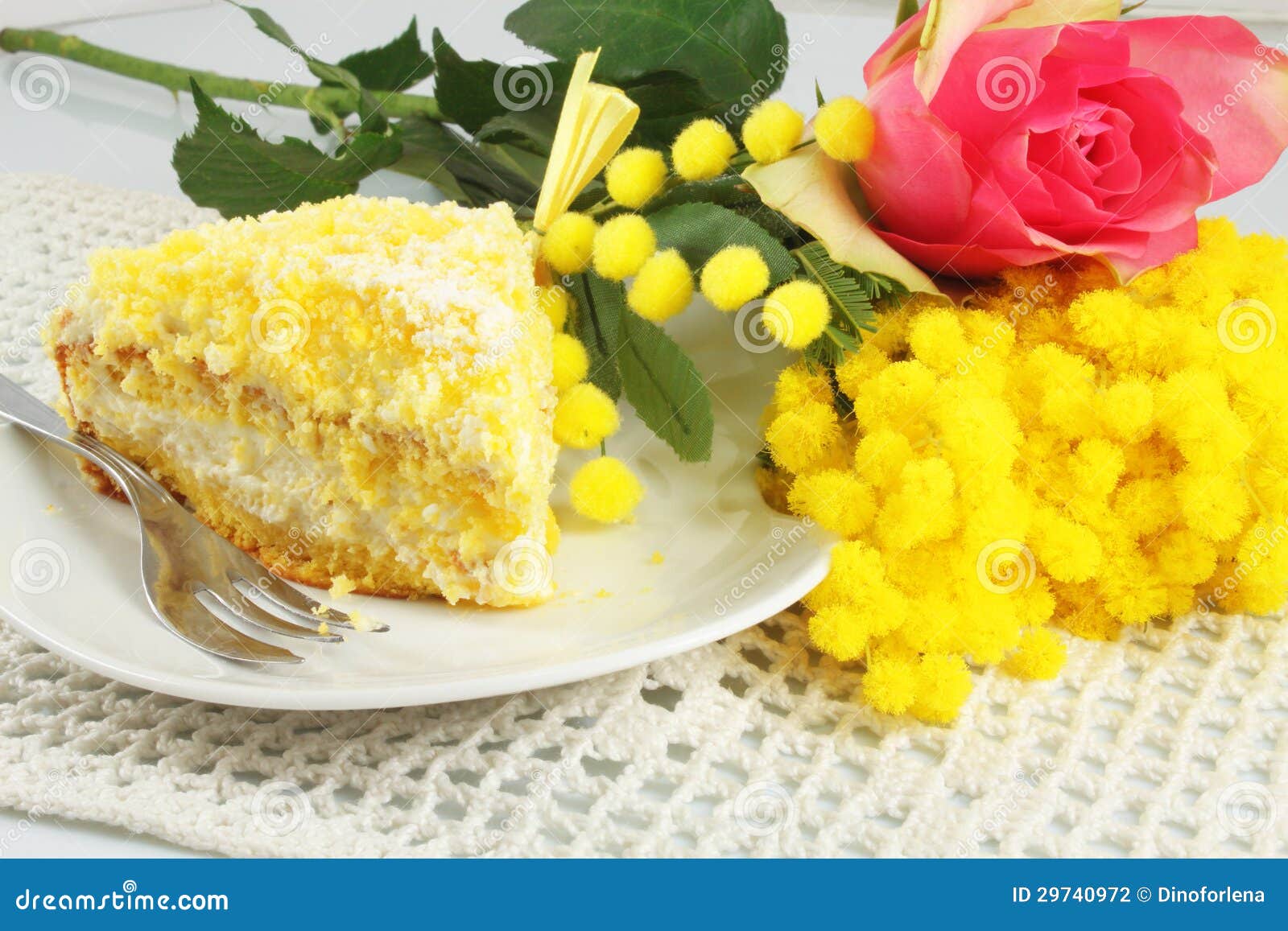 Cake Mimosa stock photo. Image of italian, decoration - 29740972