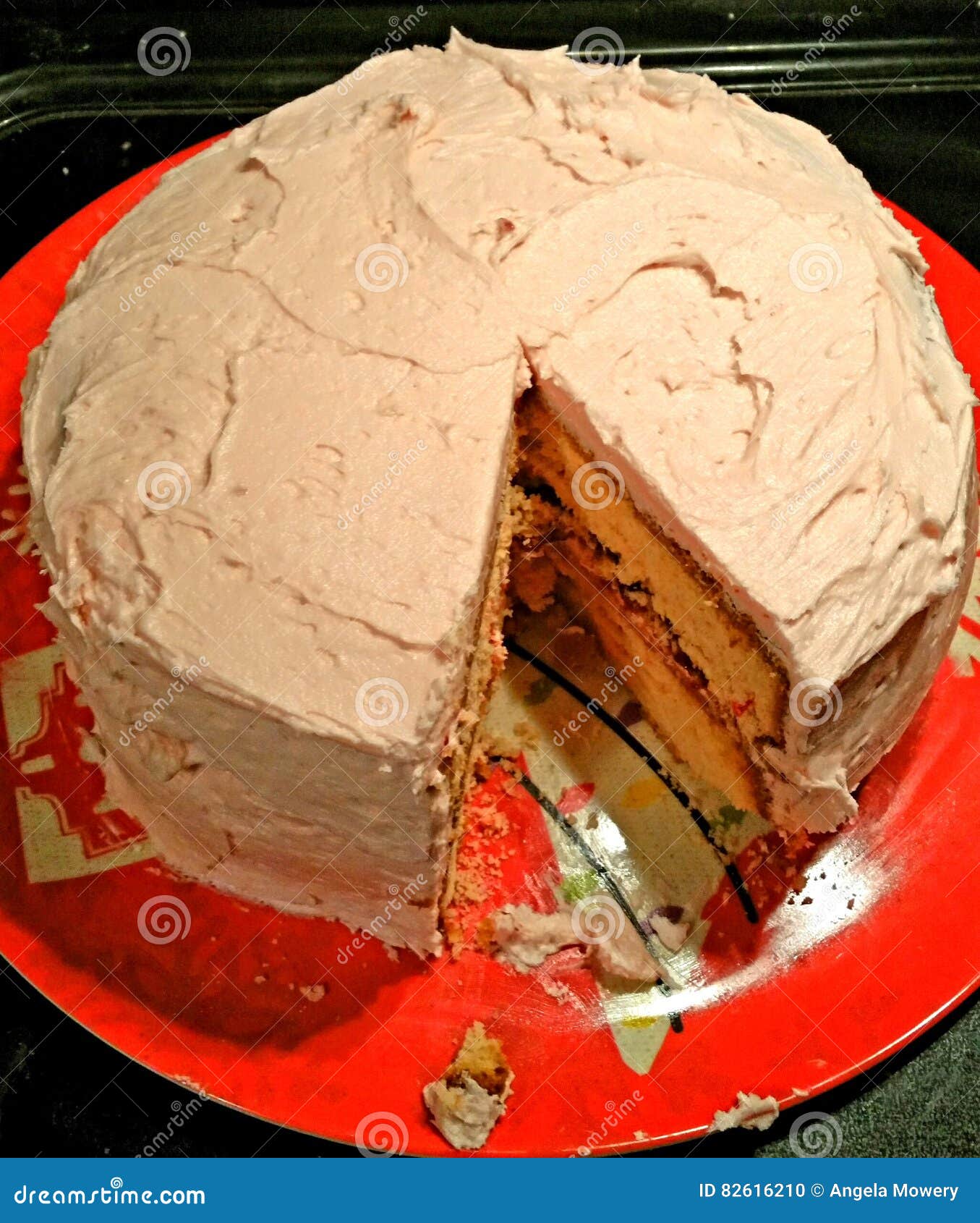 Cake with missing slice stock photo. Image of homemade - 82616210
