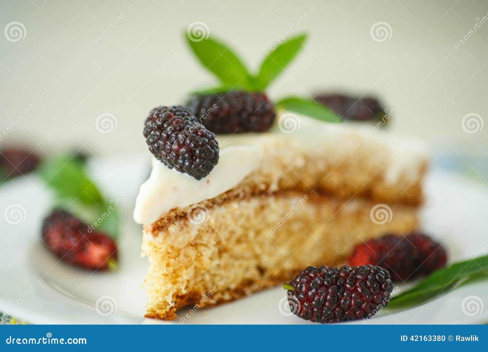 Cake with mulberry stock photo. Image of brown, black - 42163380