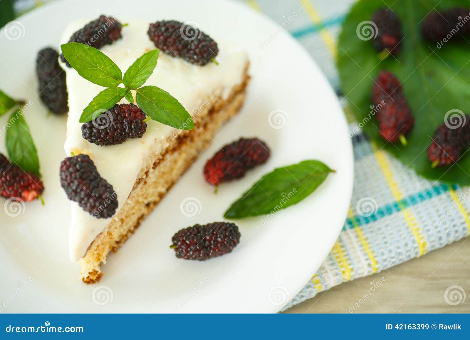 Cake with mulberry stock image. Image of baked, background - 42163399