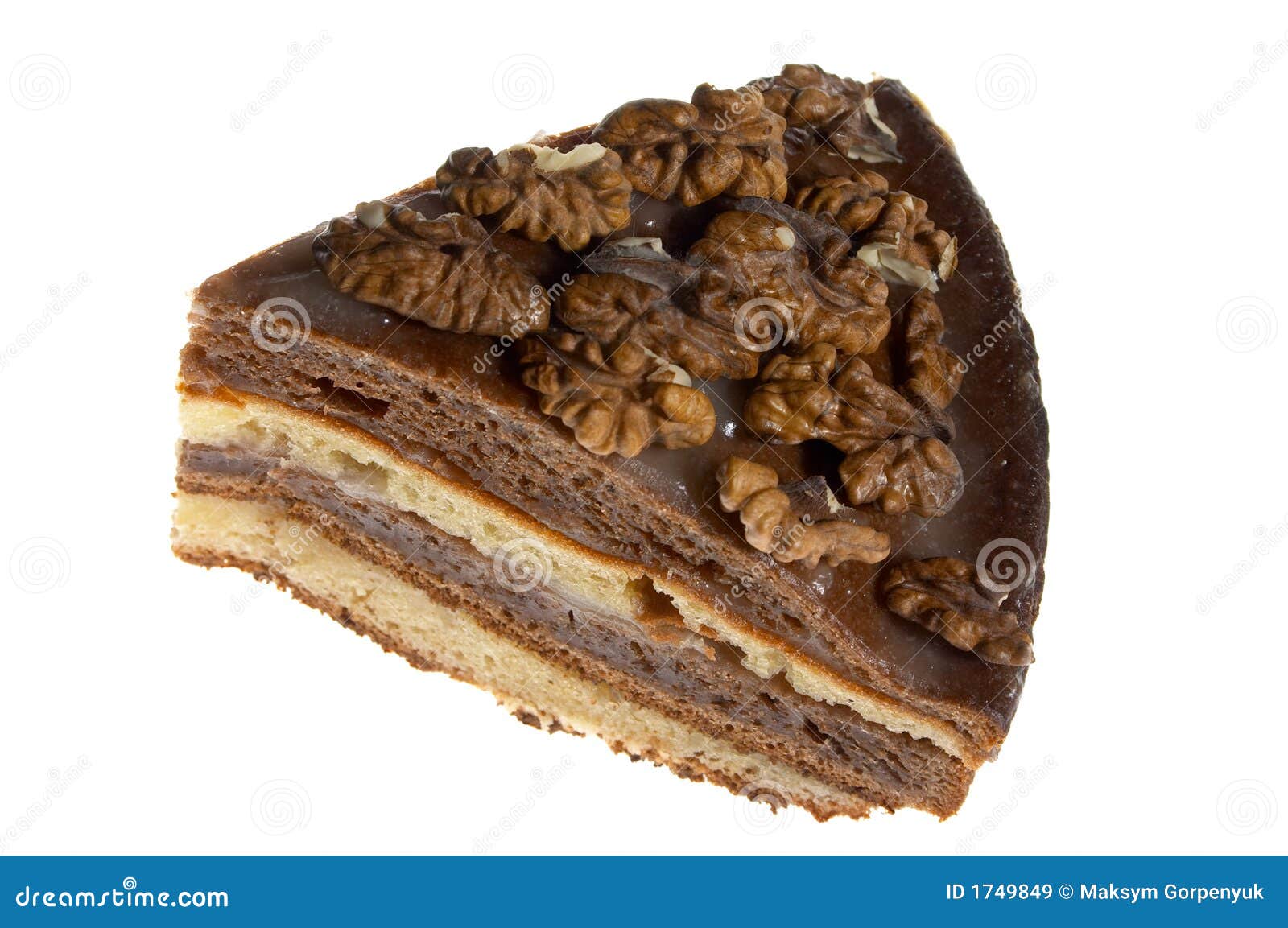 Cake with nuts stock image. Image of flacky, dessert, pastry - 1749849