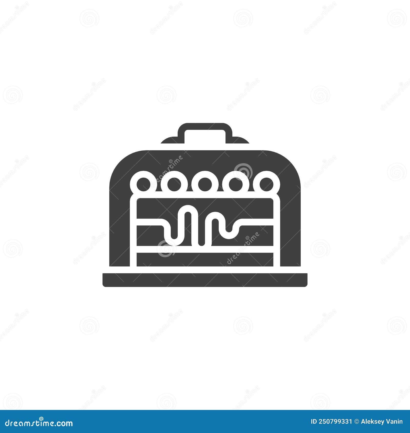 Cake packaging vector icon stock vector. Illustration of flat - 250799331