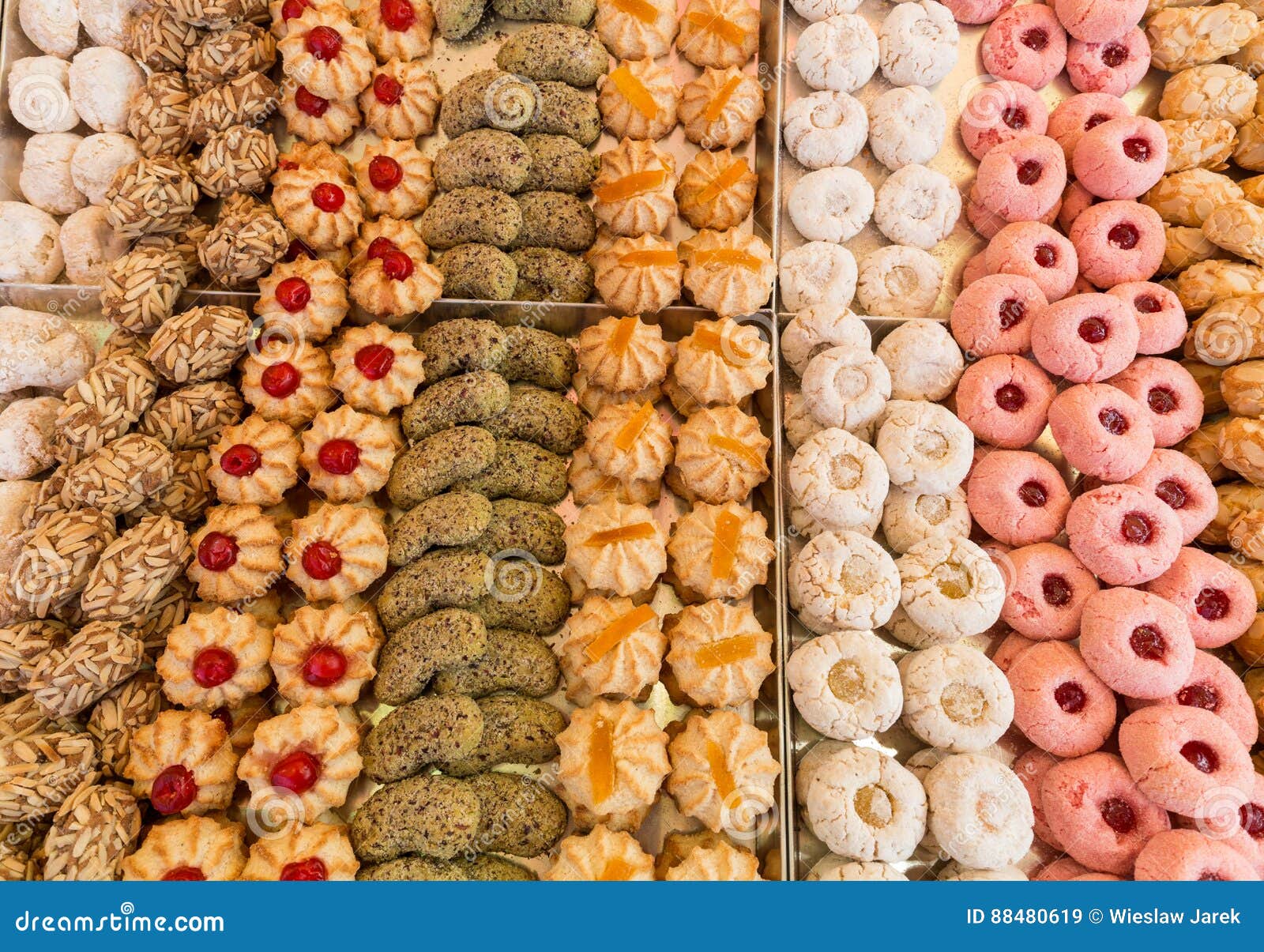 Cake Pastries in Bakery Typical from Italy. Stock Image - Image of ...