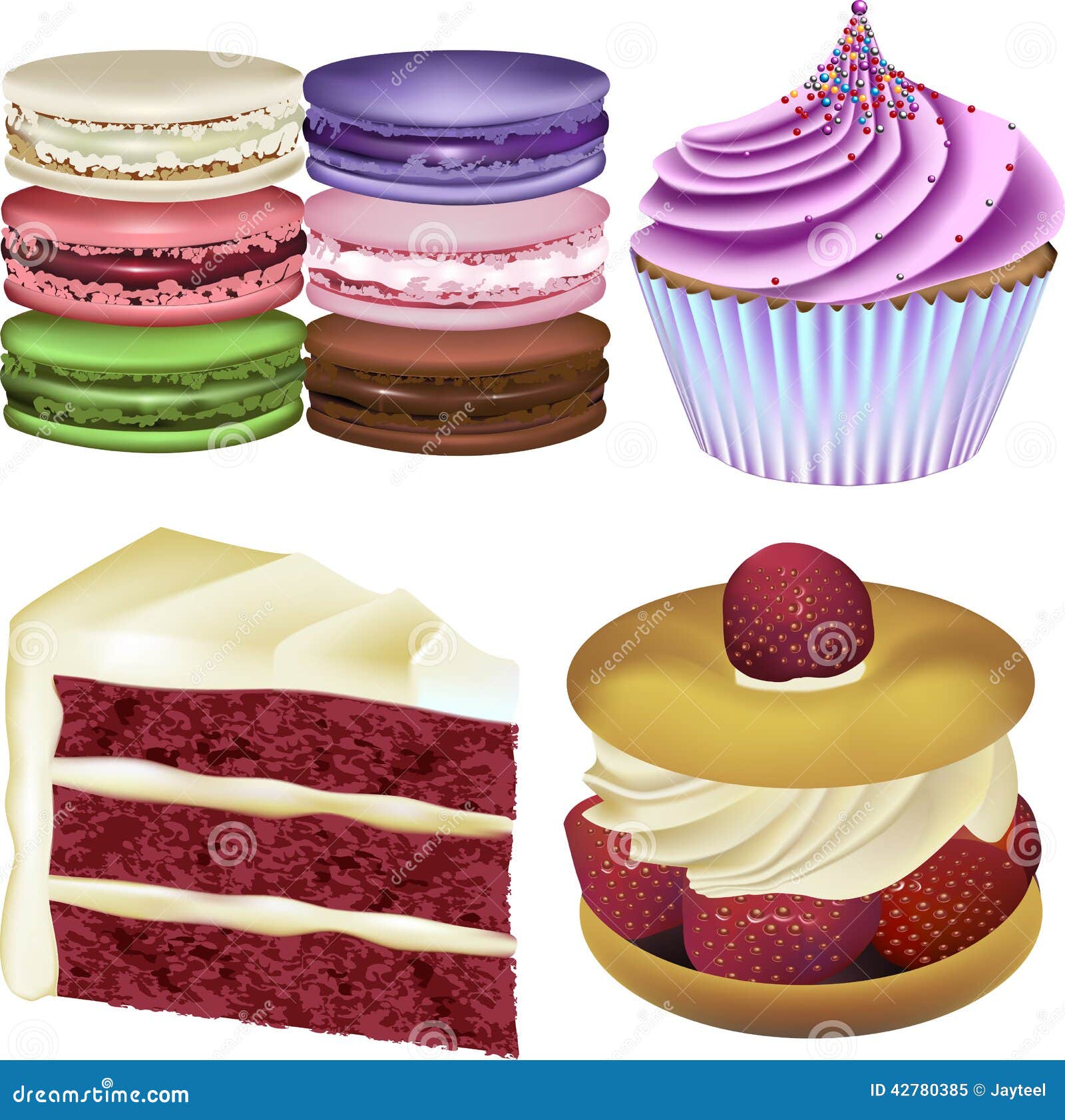 Cake and Pastry Vector Illustrations Stock Vector - Illustration of ...