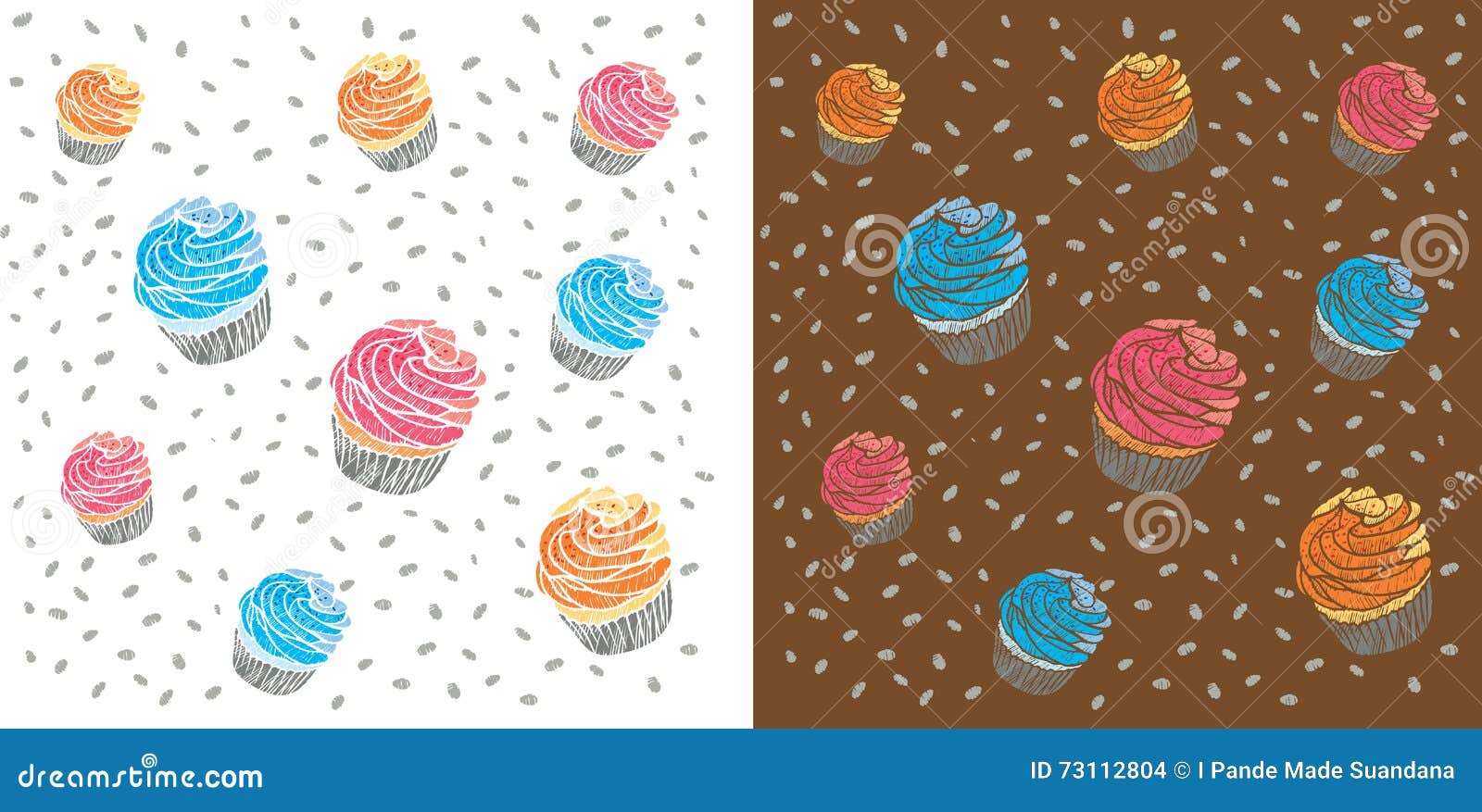 Cake Pattern stock vector. Illustration of cake, cakes - 73112804