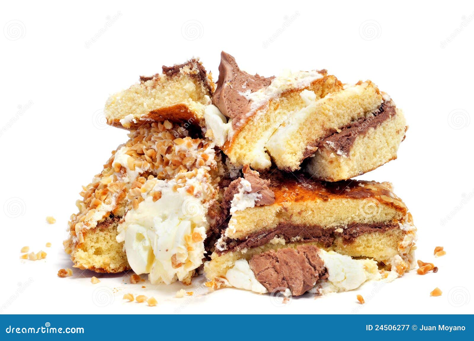 Cake pieces stock image. Image of baker, frosting, baked - 24506277