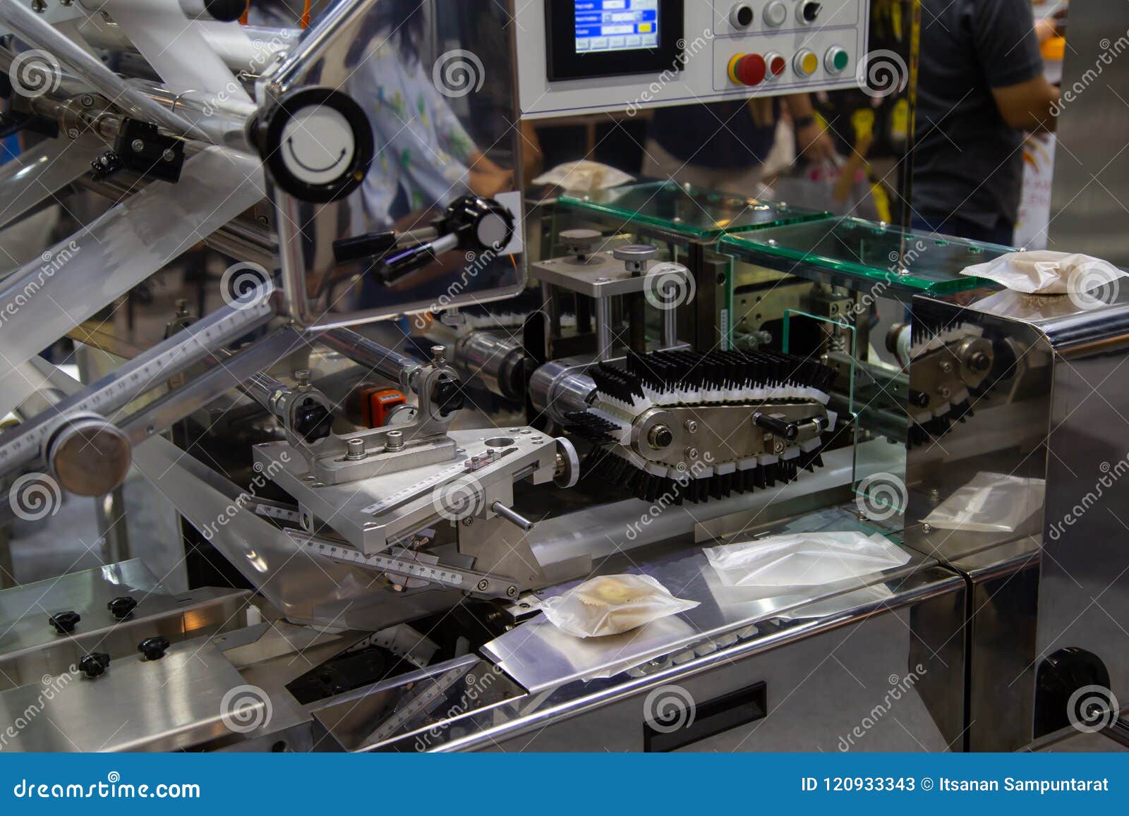 Cake packing machine stock image. Image of fresh, cookie - 120933343