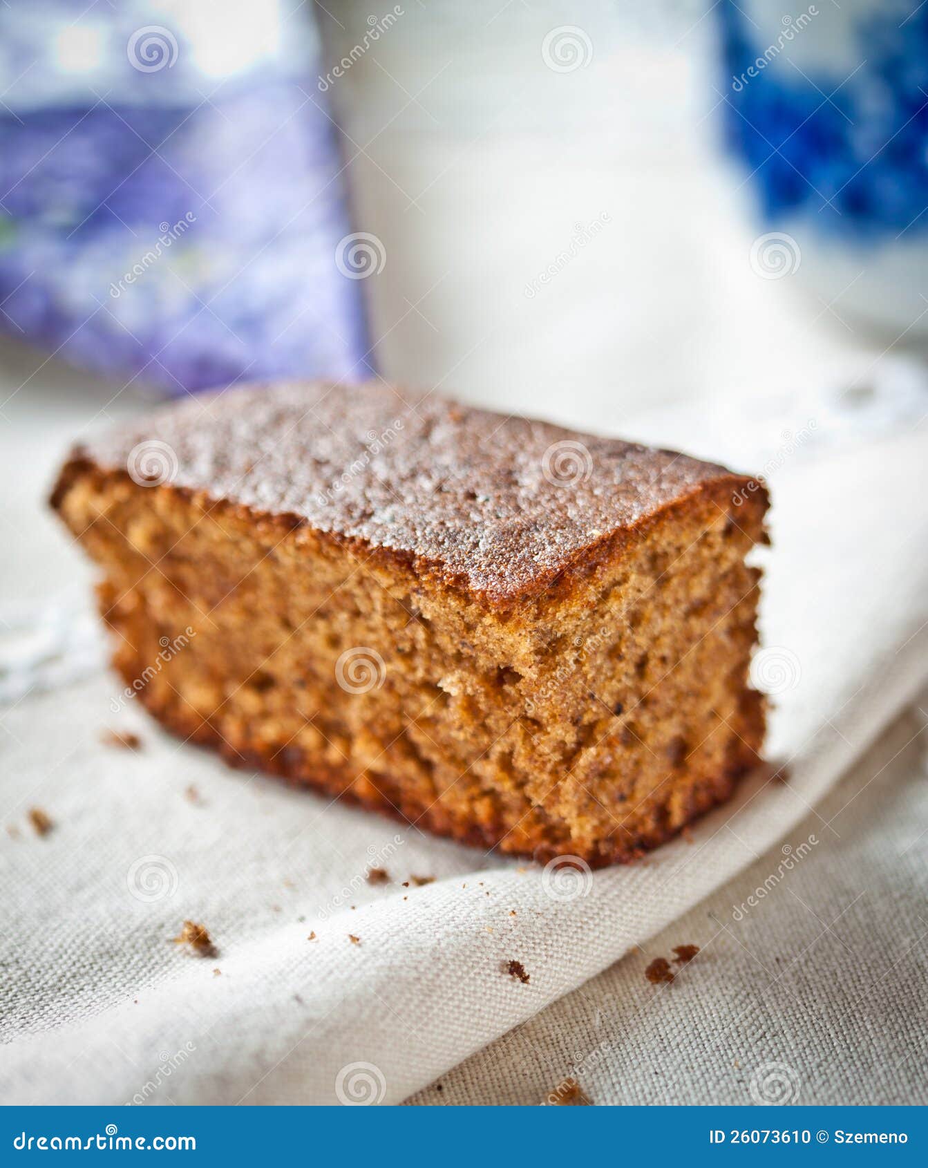 Cake on a plate stock photo. Image of bake, custard, craving - 26073610