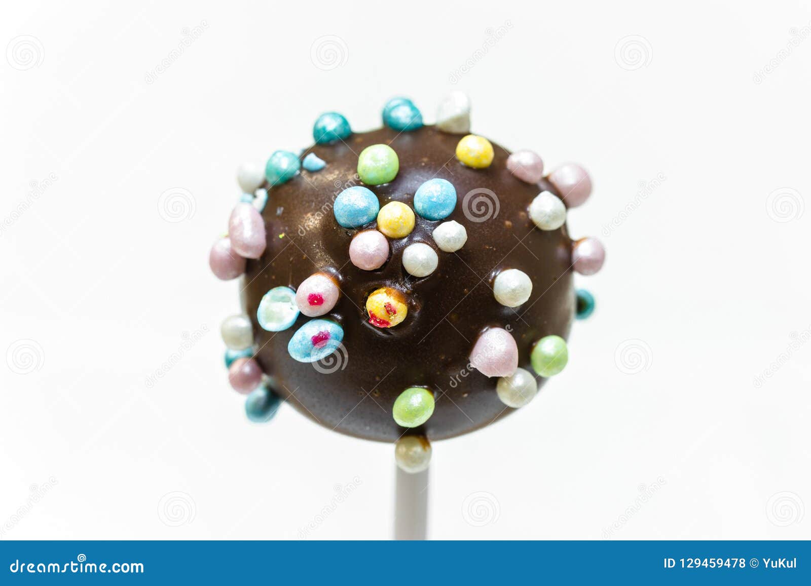 Cake Pop on White Background Stock Photo - Image of holiday, food ...