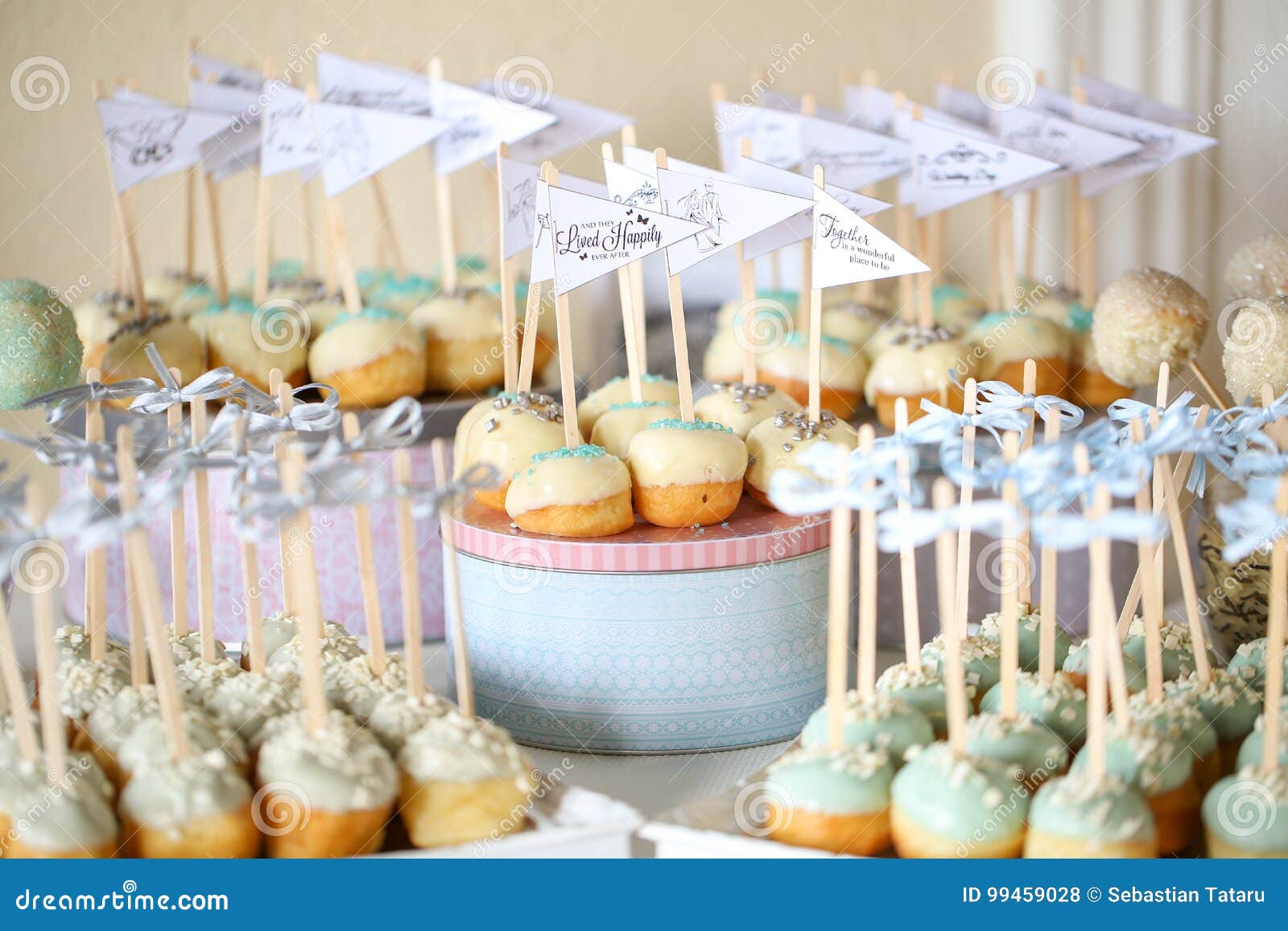 Cake Pops Arrangement on a Table Stock Photo - Image of group, pops ...