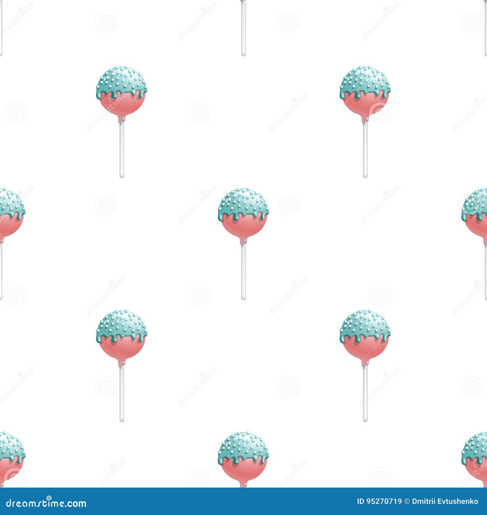 Cake pops seamless pattern stock vector. Illustration of party - 95270719