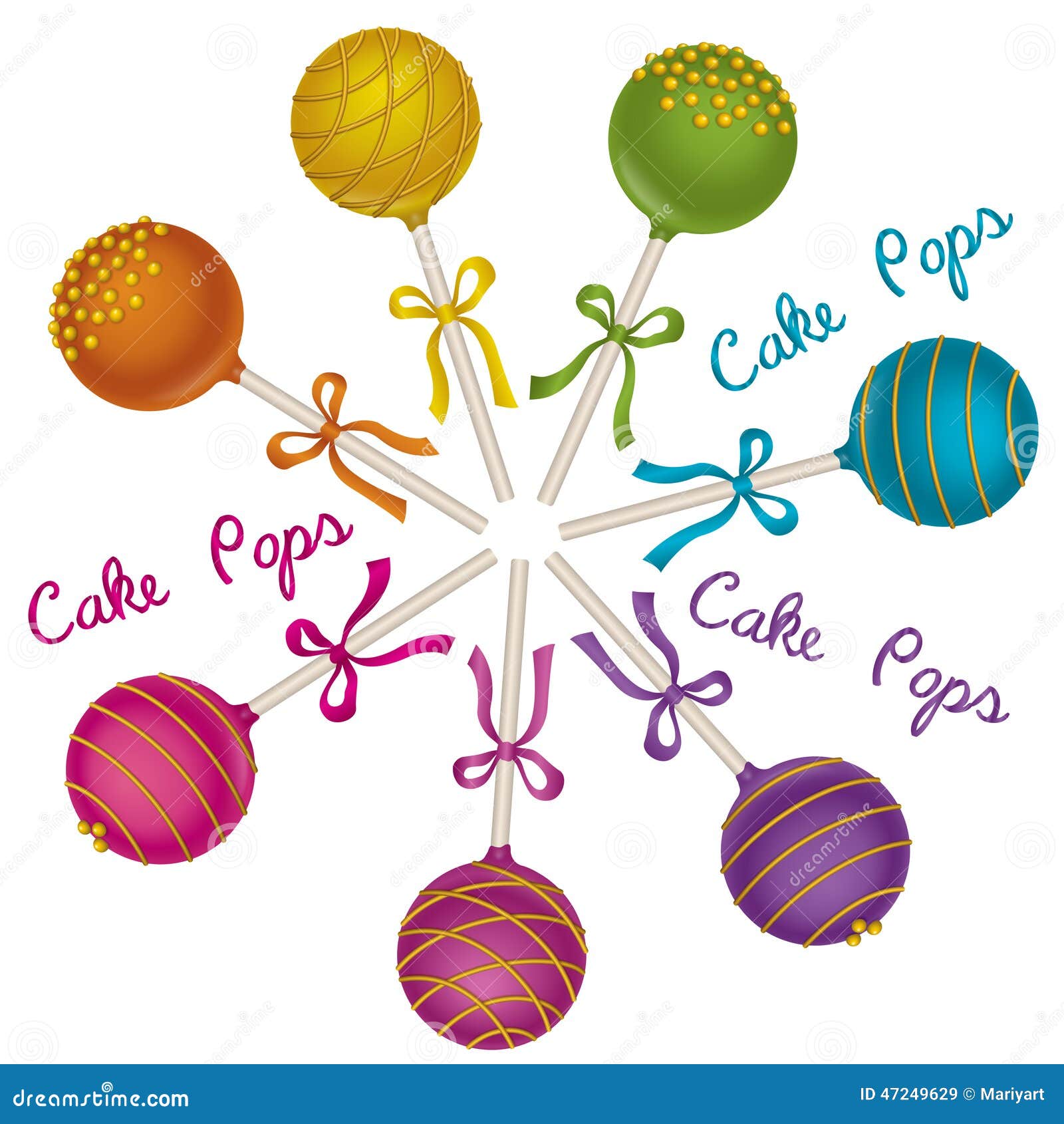Cake Pops Letterig Seamless Pattern Cartoon Vector | CartoonDealer.com ...