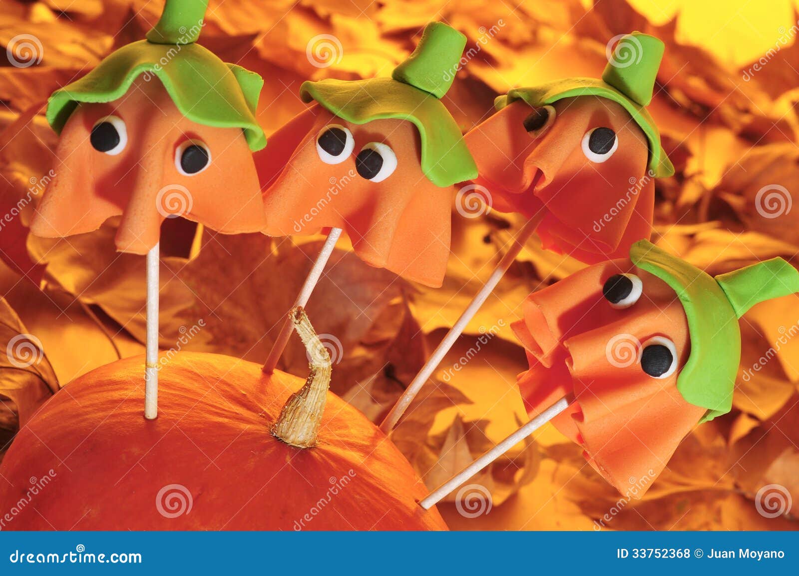 Cake Pops with the Shape of Ghost Halloween Pumpkins Stock Photo ...