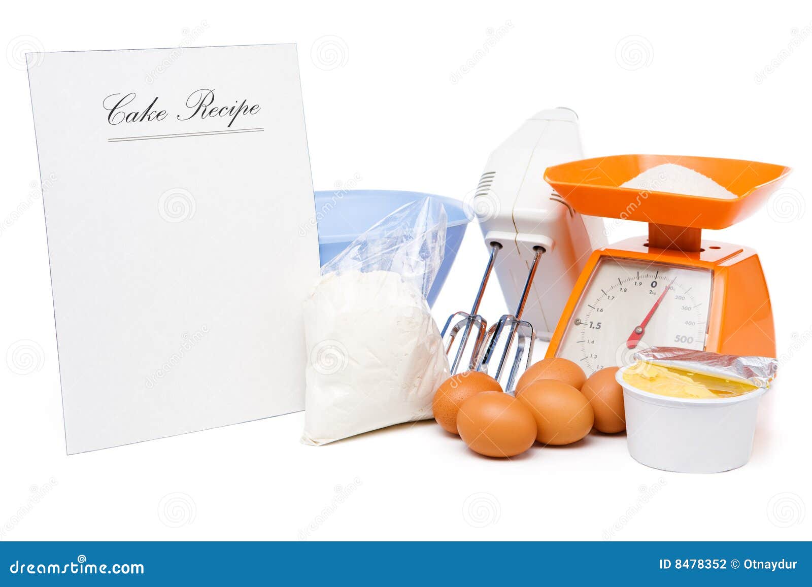 Cake Recipe and Ingredients Stock Photo - Image of cake, paper: 8478352