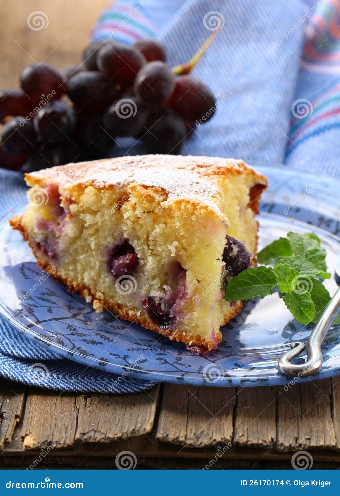 Cake with red grapes stock photo. Image of food, berry - 26170174