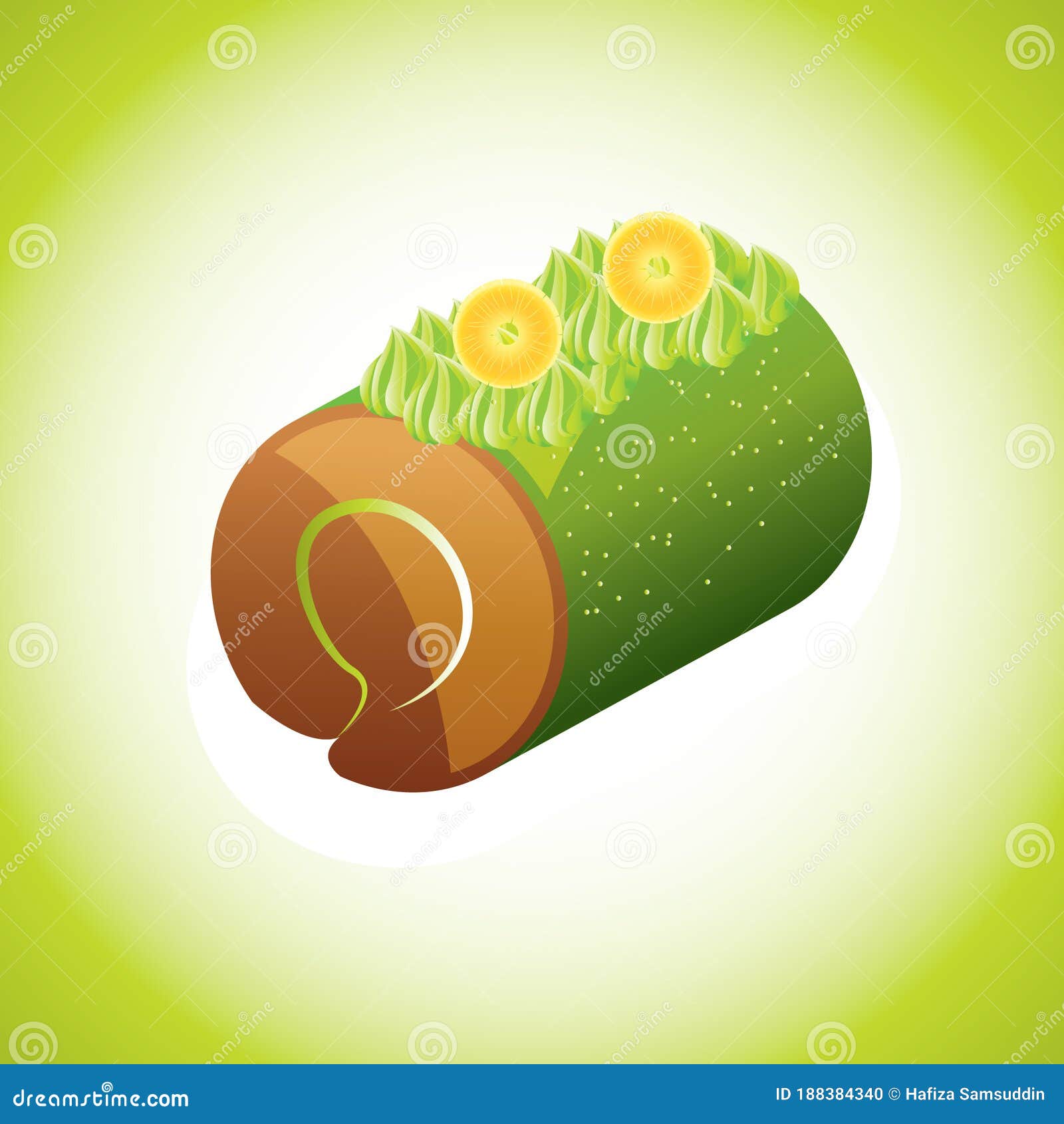 Cake Roll. Vector Illustration Decorative Design Stock Vector ...