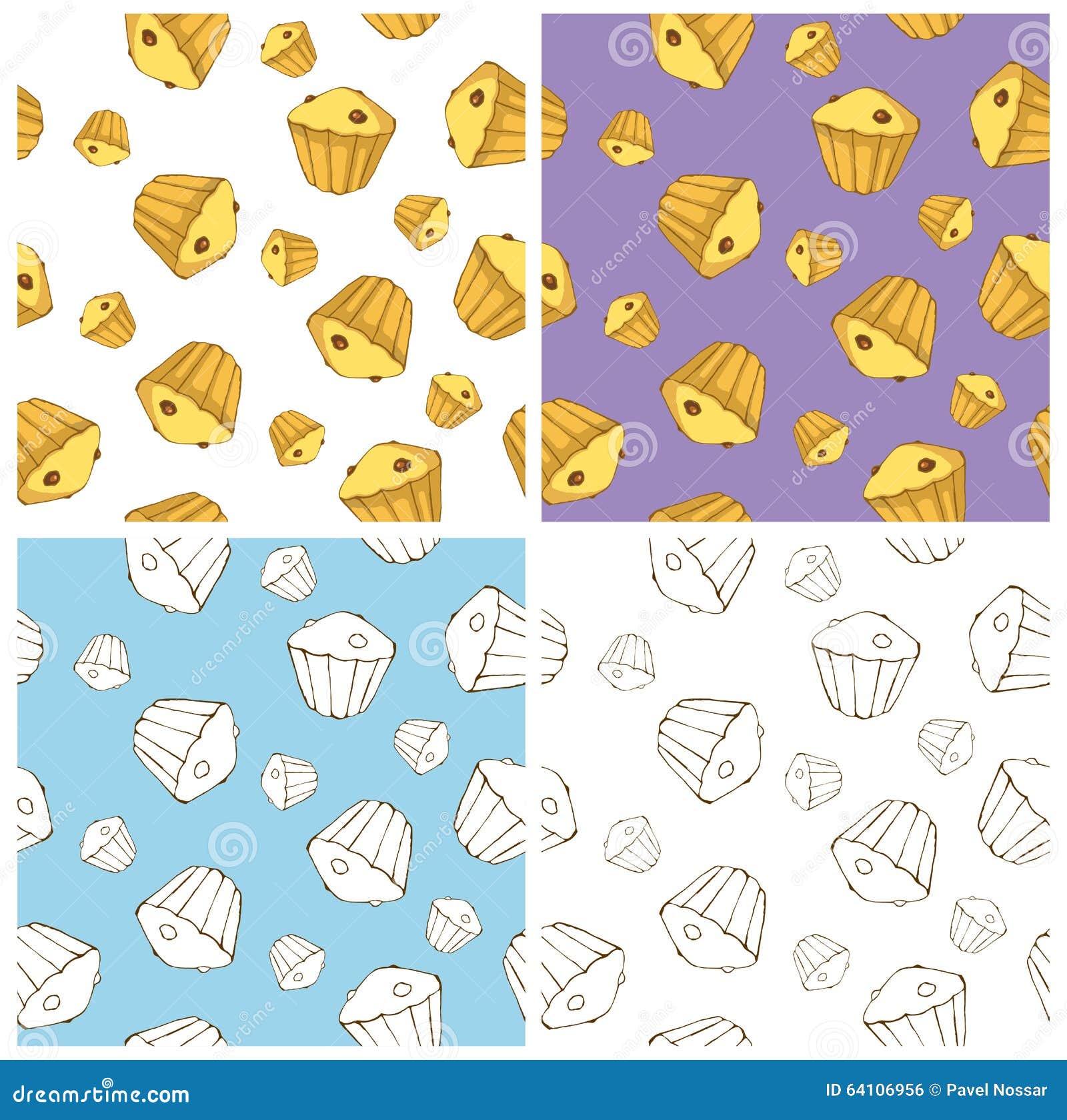 Cake seamless texture stock vector. Illustration of bakery - 64106956
