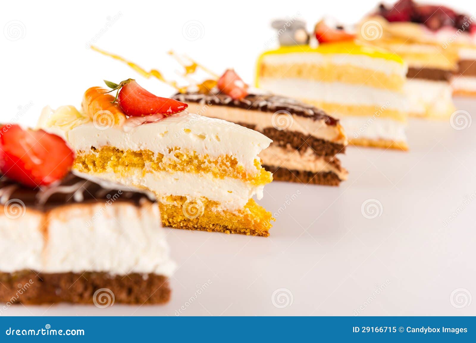 Cake Selection Close-up of Tart Slice Dessert Stock Image - Image of ...