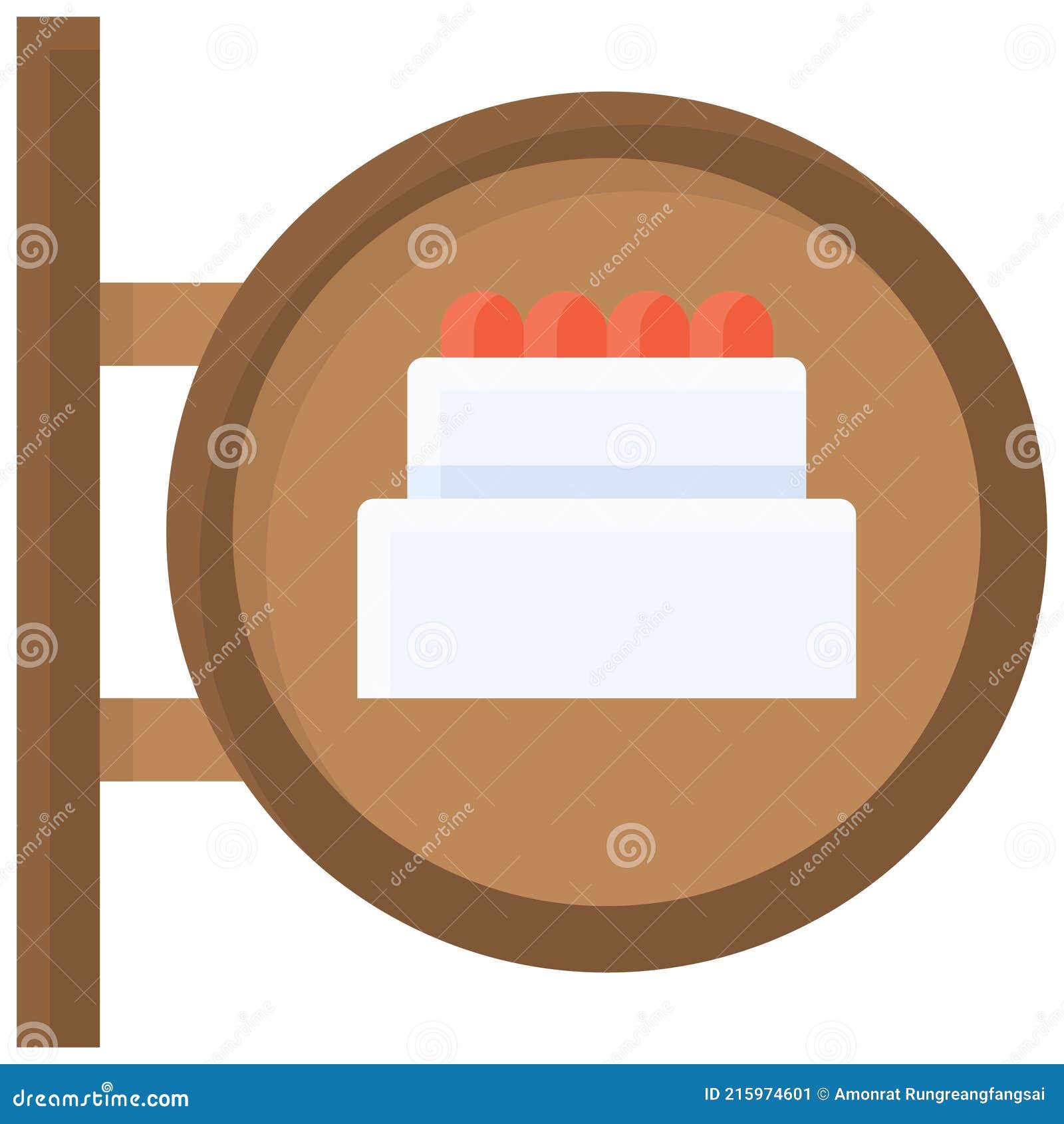 Cake Shop Sign Icon, Bakery and Baking Related Vector Stock Vector ...