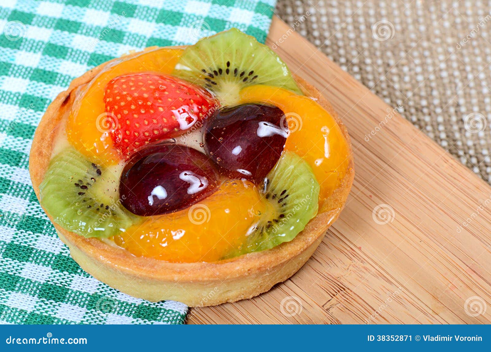 Cake from Shortcake Dough with Fruit Stock Image - Image of closeup ...