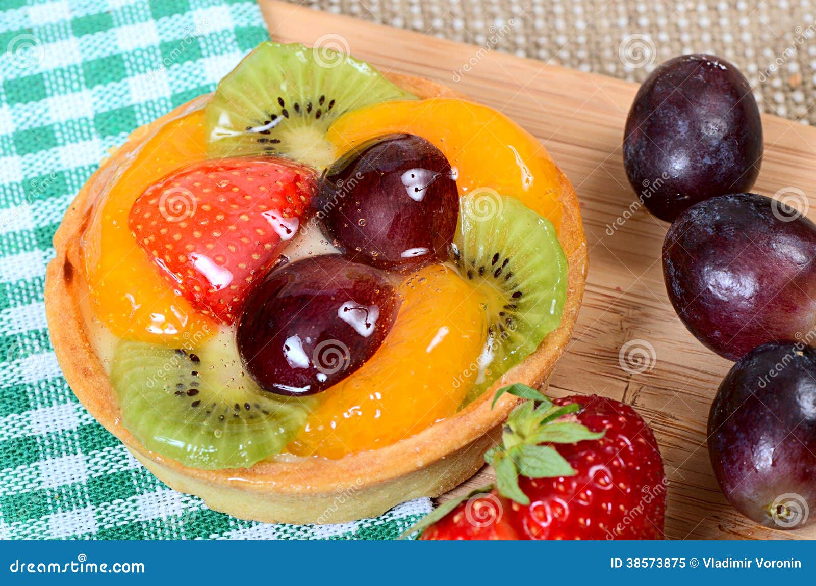 Cake from Shortcake Dough with Fruit Stock Image - Image of fruit ...