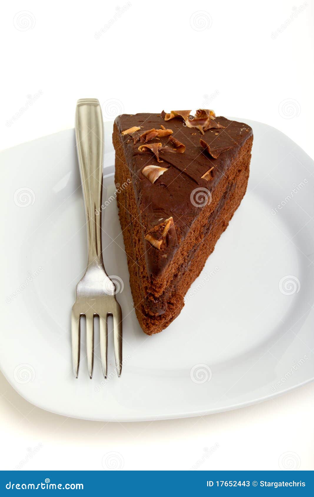 Cake Slice stock image. Image of plate, dessert, fork - 17652443