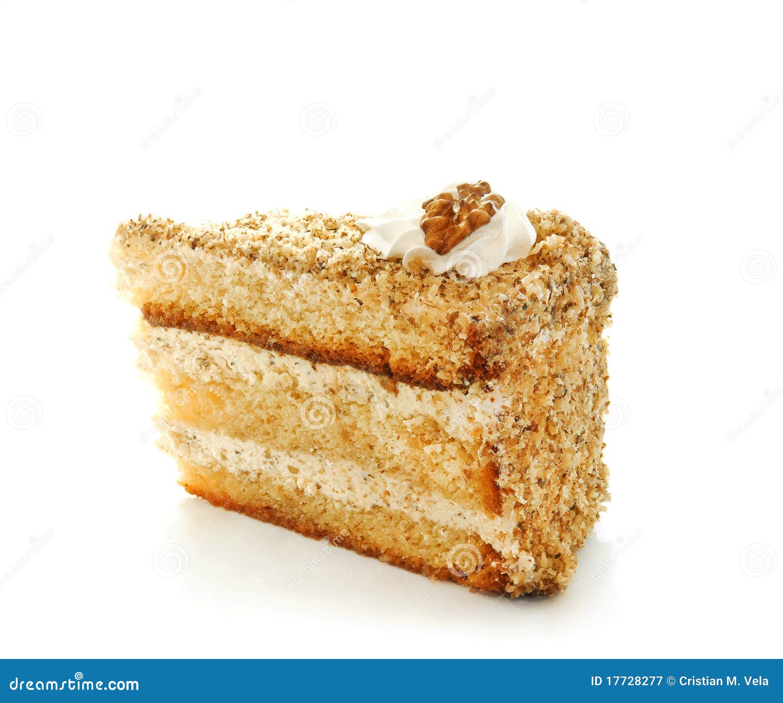 Cake slice stock image. Image of reflection, portion - 17728277