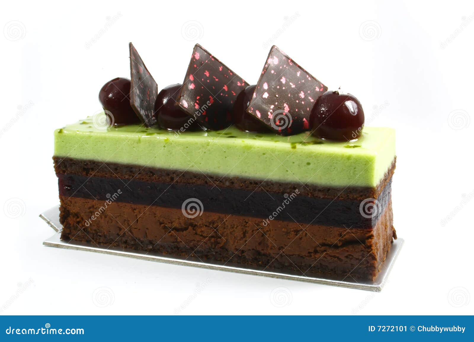 Cake slice stock image. Image of cocoa, delicate, icing - 7272101
